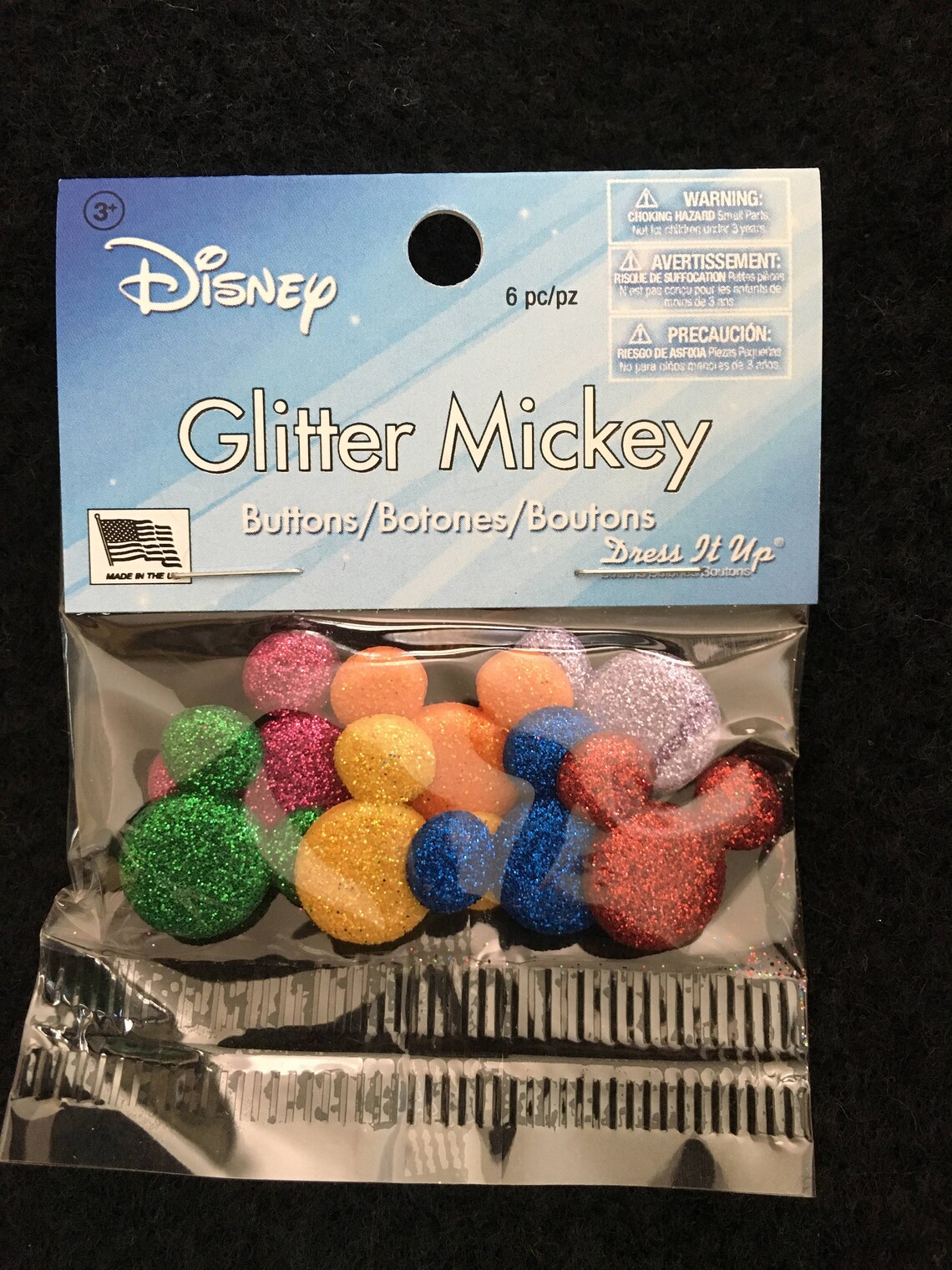 Glitter Mouse Ears Buttons-cartoon Mice Embellishments-iconic - Etsy