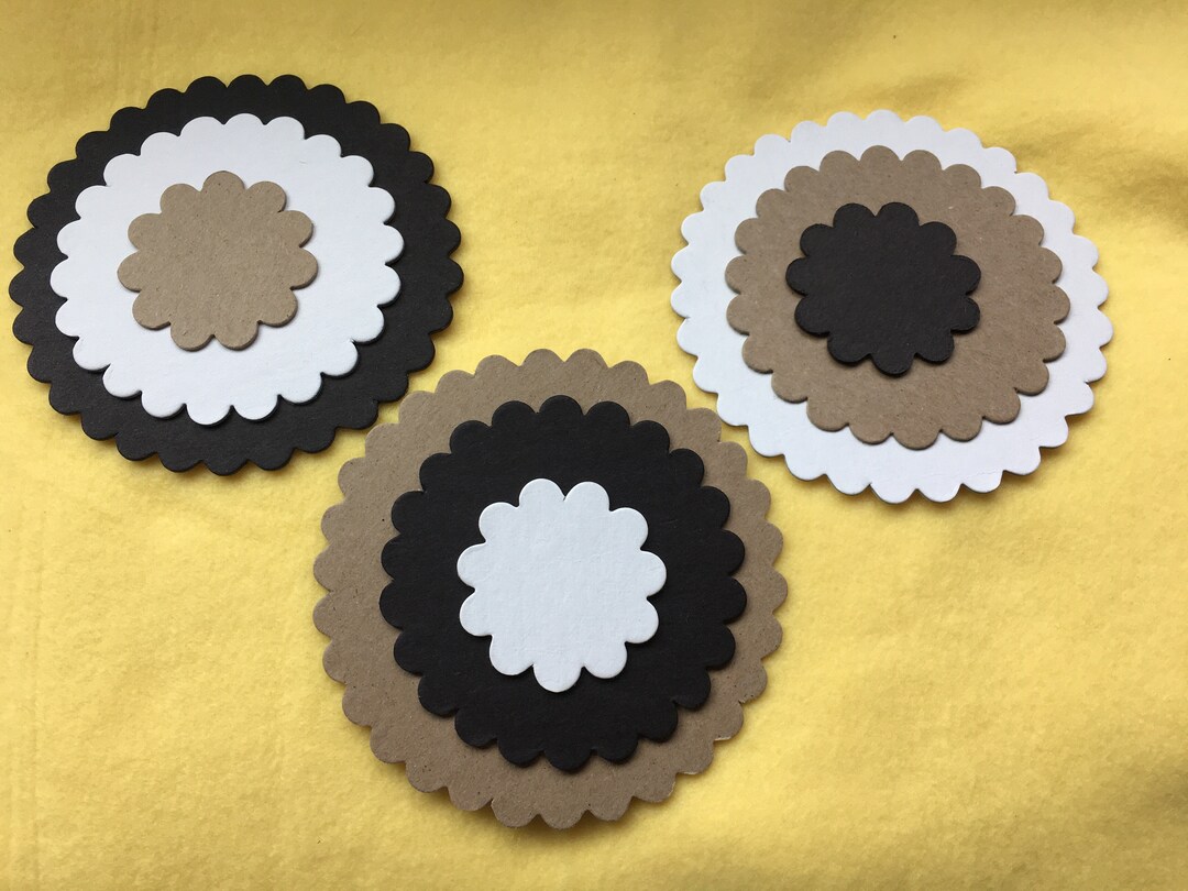 Scallop Circle Paperdie Cuts-3 Different Size Circle Blanks-unfinished ...