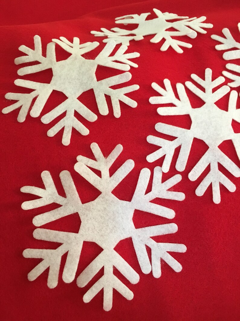 Felt Snowflake2-Five Inch Classic Snowflake-Die Cuts-Winter | Etsy