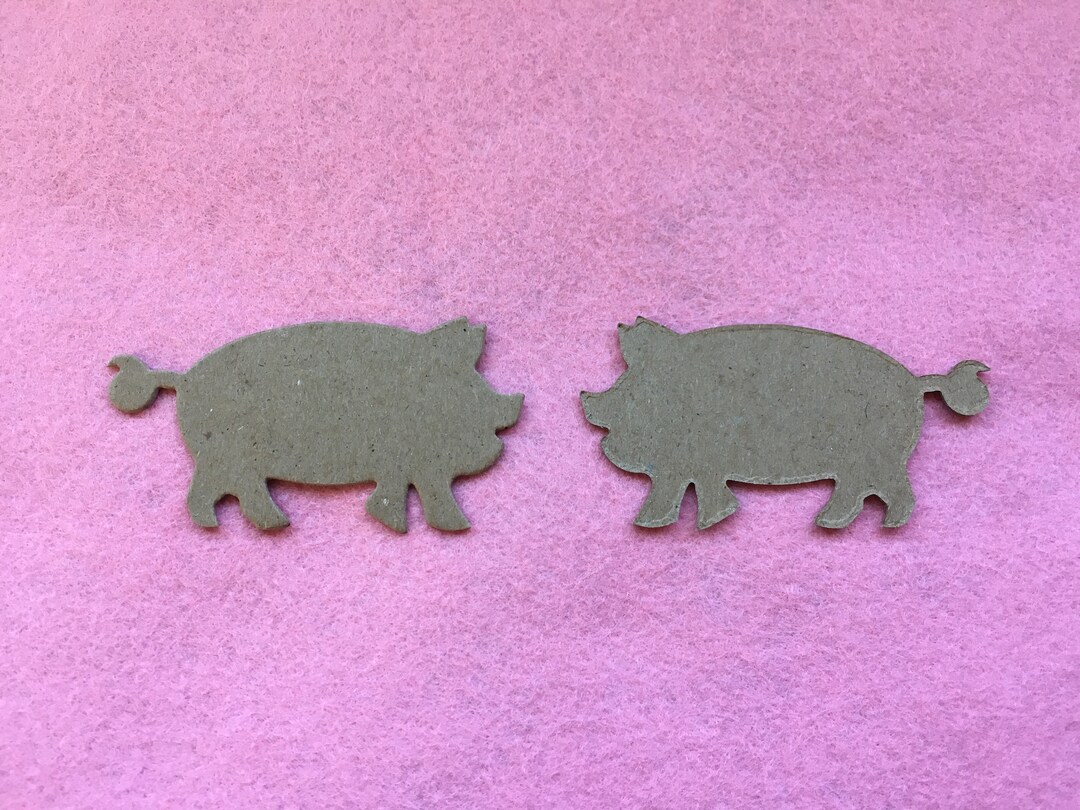 Pig Blanks-diy Chipboard-alterable Chipboard Pigs-decor-unfinished ...