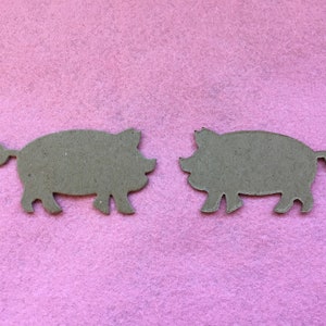 Pig Blanks-diy Chipboard-alterable Chipboard Pigs-decor-unfinished ...