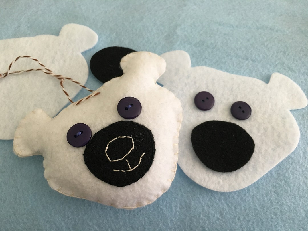 Felt Polar Bear-diy Holiday Craft Kit-christmas Home Decor-polar Bear ...