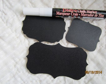 1.25 X 2 Black Chalkboard Labels/stickers, Blackboard, Black Vinyl ...