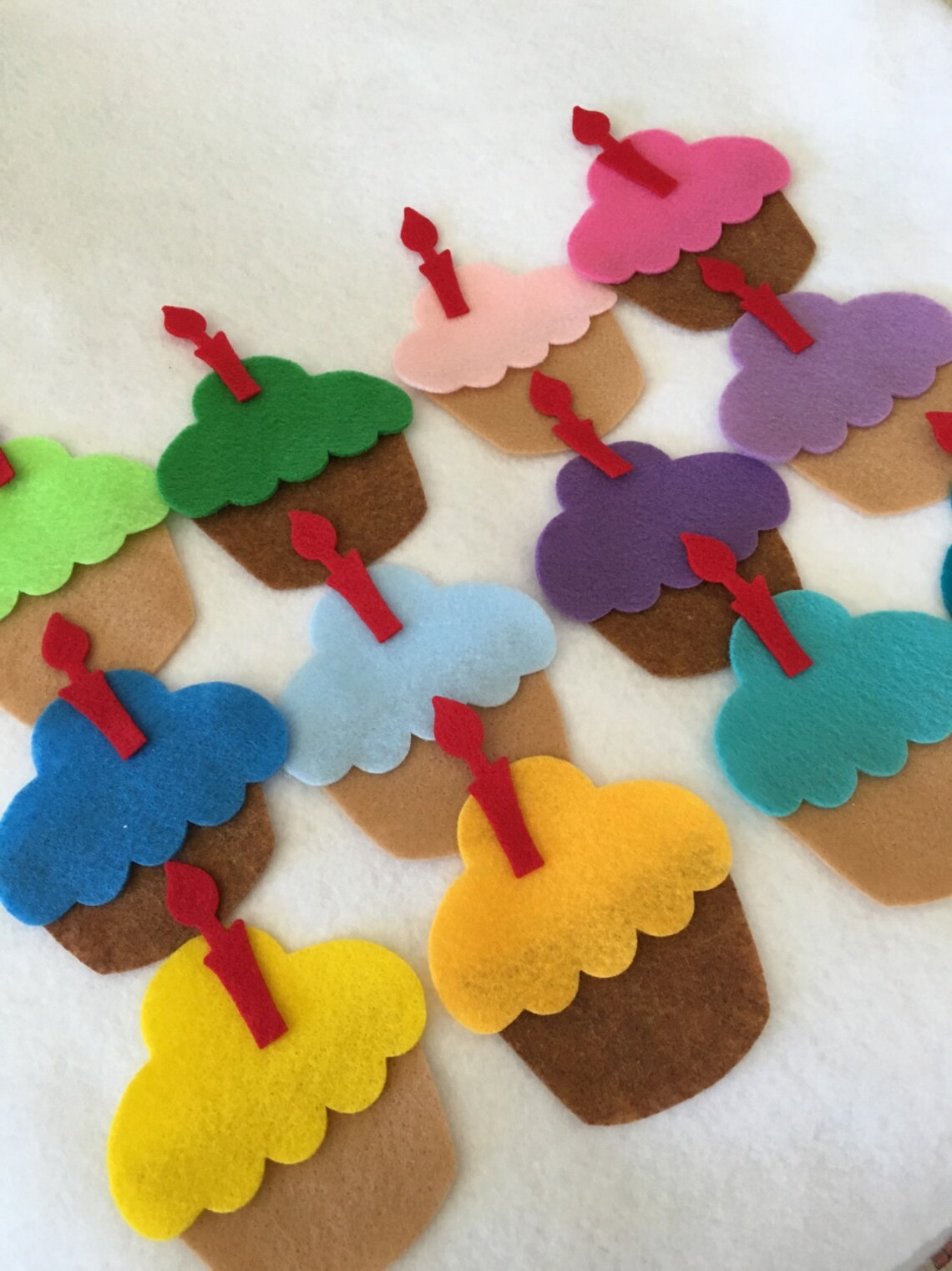 Felt Cupcake Kit-diy Kids Crafts-party Decorations-birthday - Etsy