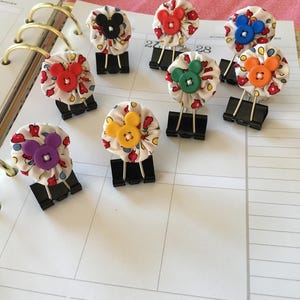 Mickey Mouse Binder Paper Clips-bookmark-planner | Etsy