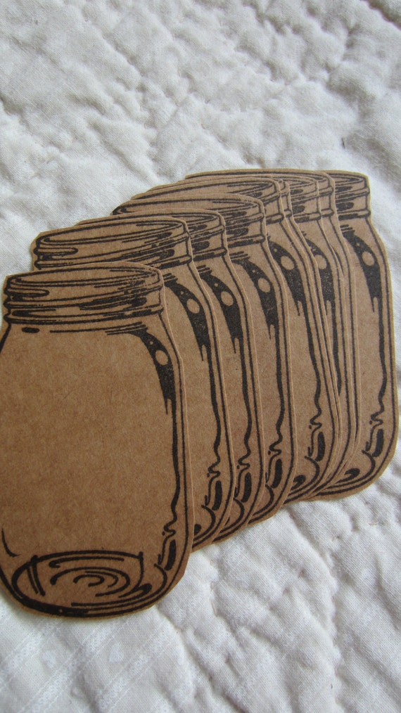 Canning Jar Labels-primitive Inspired-kraft Stickers-rustic | Etsy