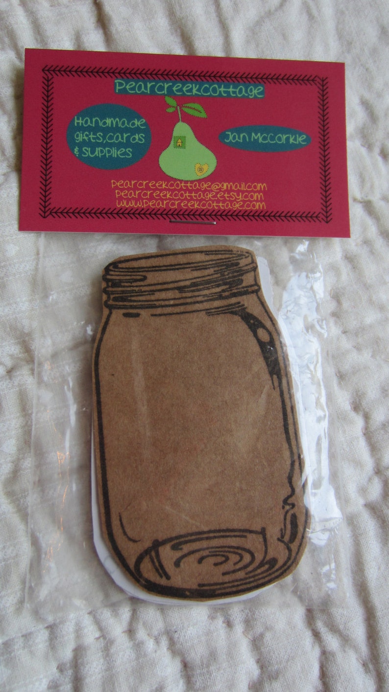 Canning Jar Labels-primitive Inspired-kraft Stickers-rustic | Etsy