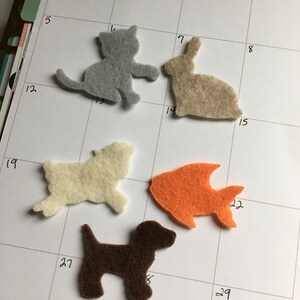 Pets-mini Animal Felt Shapes-party Favors-fish Quiet Book Decorations ...