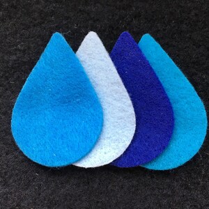 Felt Teardrop Shapes: 72pc Die Cut Raindrops, DIY Craft Supplies - Etsy