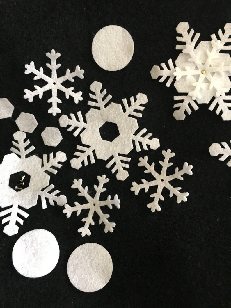 Felt Snowflake Layers-Snowflake-Die Cut-Winter Snowflakes-DIY | Etsy