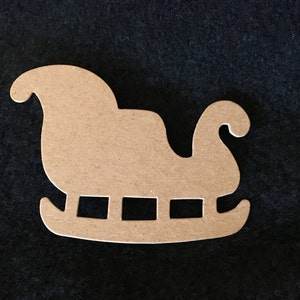 Sleigh DIY Kits- Blank Chipboard Sleigh Shapes for Decorating-raw ...