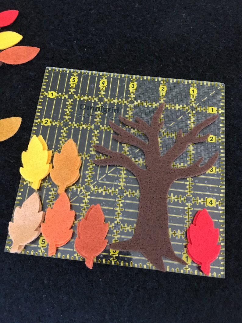 Felt Fall Tree Kit-tree-autumn Leaves-die Cut Craft - Etsy