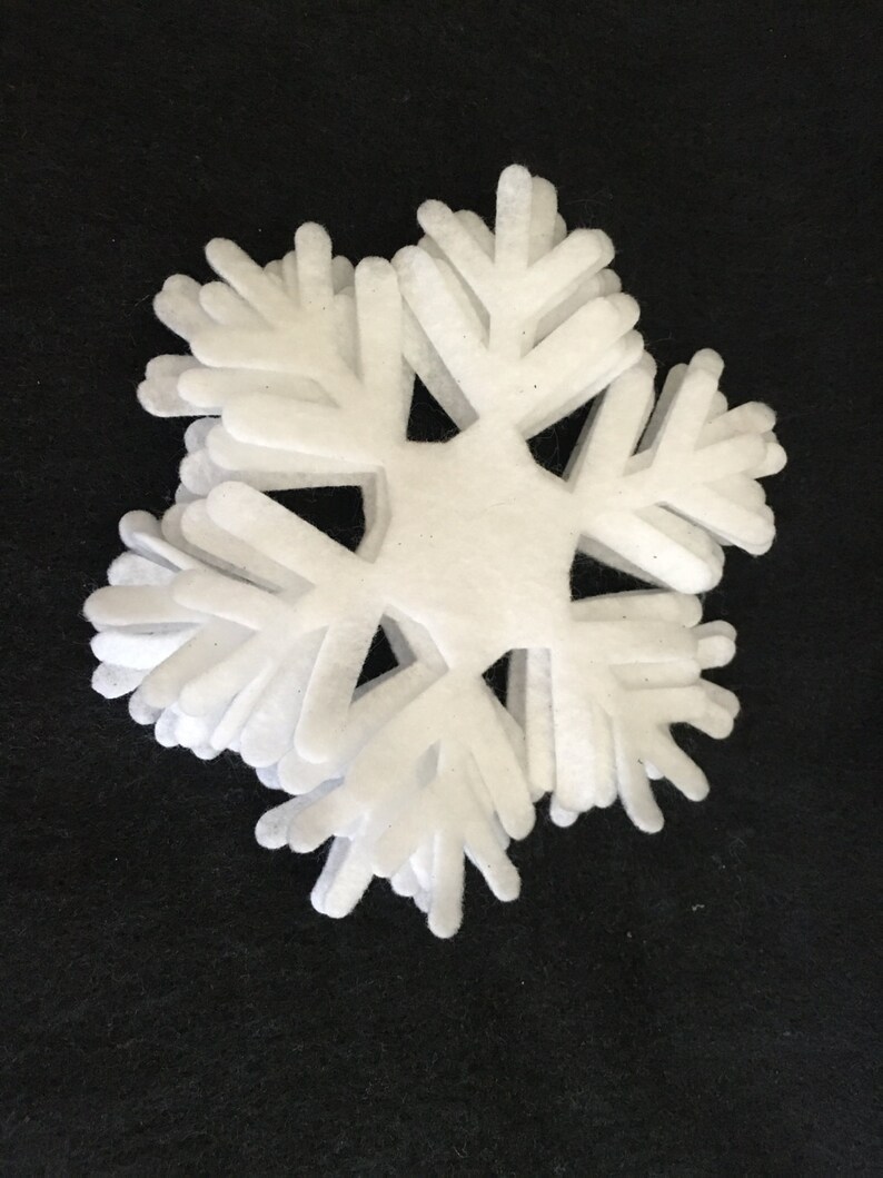 Felt Snowflake 2 Die Cuts-winter Snowflakes Cut Out Felt | Etsy