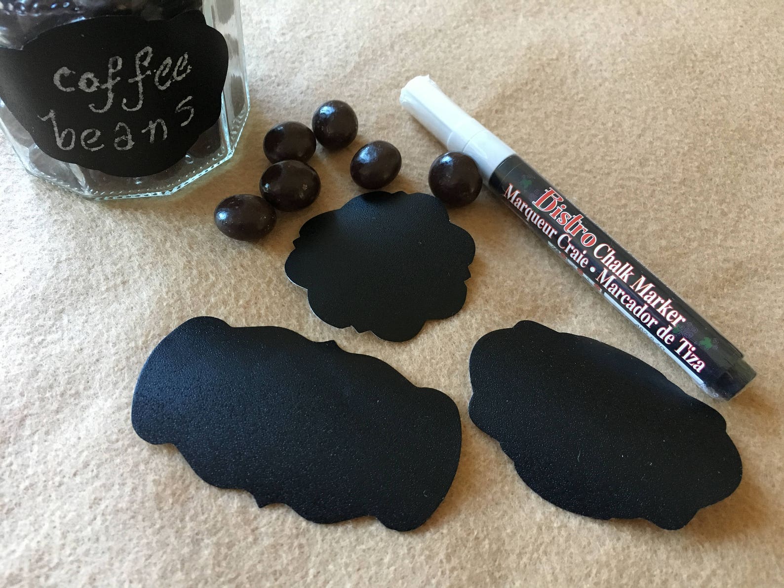 DIY Chalkboard Vinyl Sticker Kit-chalkboard Stickers-white | Etsy