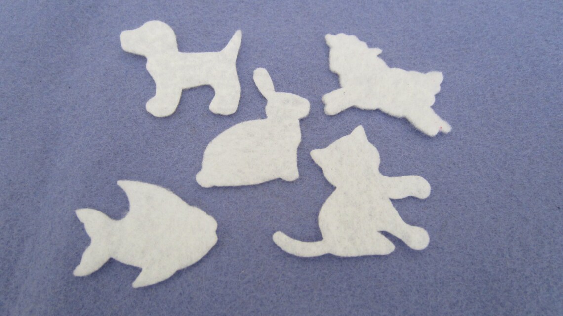 Animals-pets Mini Felt Shapes DIY Kits for Independent | Etsy