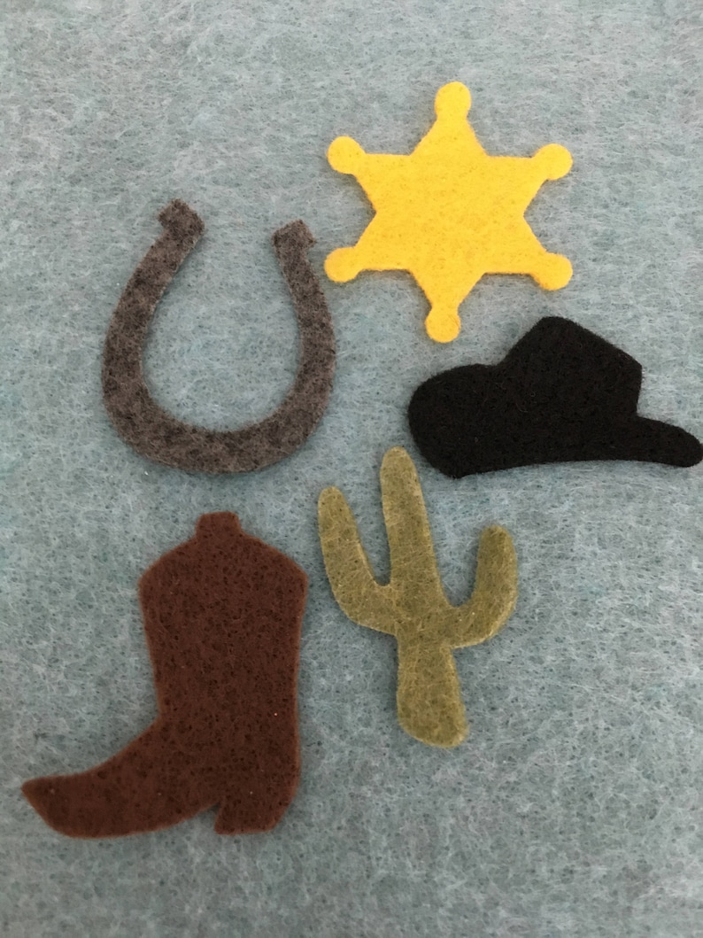 Rodeo Cowboy Felt Shapes-Western Parties Favors-Cowboy | Etsy