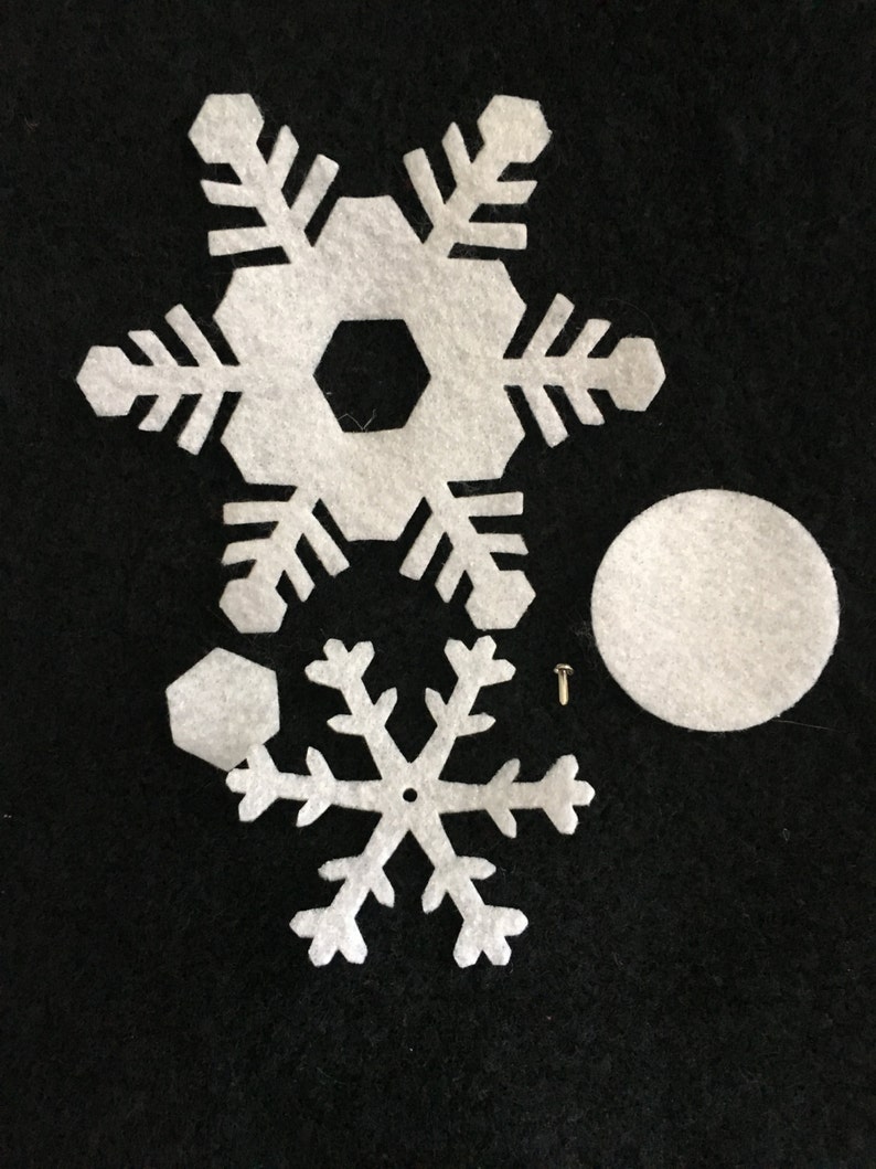 Felt Snowflake Layers-Snowflake-Die Cut-Winter Snowflakes-DIY | Etsy