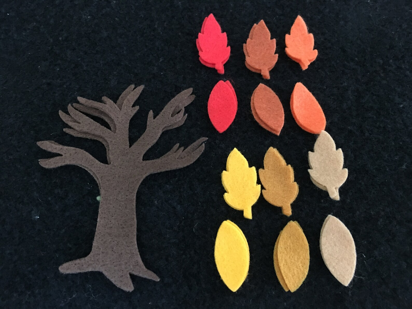 Felt Fall Tree Kit-tree-autumn Leaves-die Cut Craft - Etsy