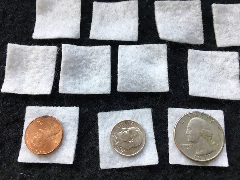 50-mini Felt Squares-wax Dipping Squares-1 Inch Square-hair | Etsy