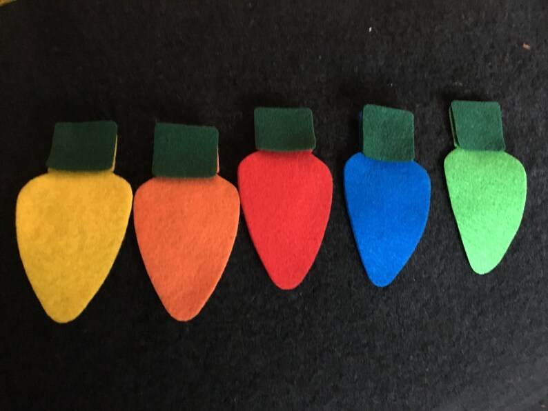Classic Christmas Lights-15 Felt Die Cut Light Bulbs DIY - Etsy