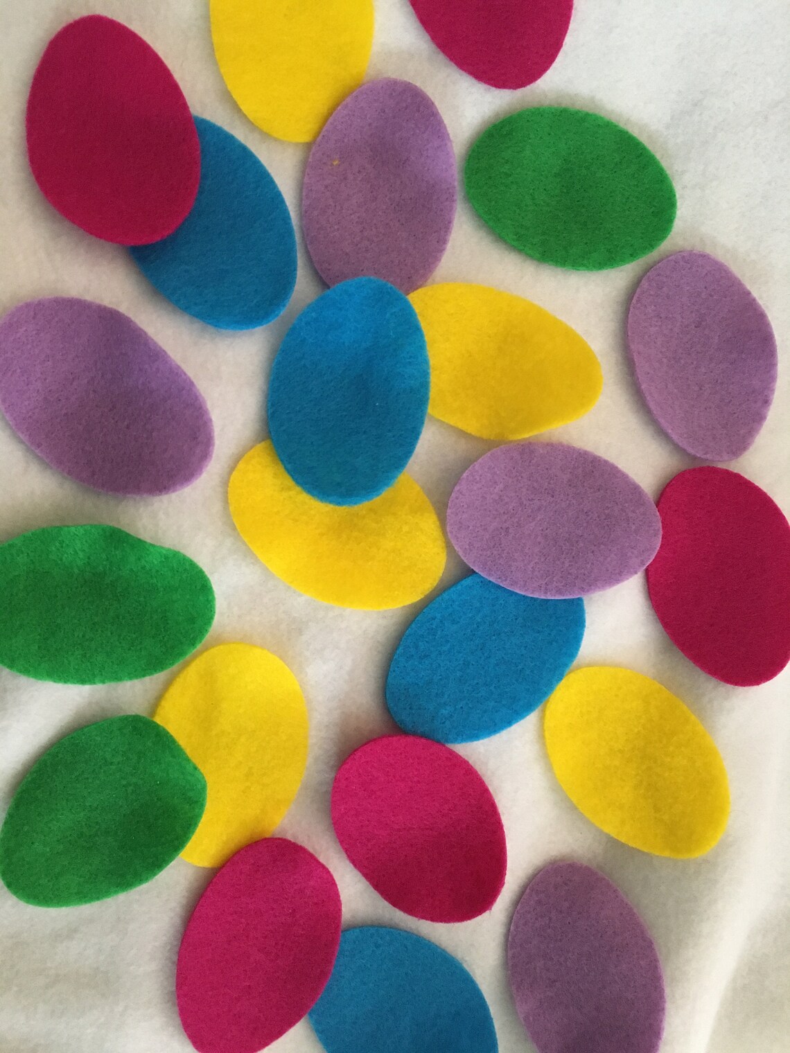 Felt Easter Egg Shapes-50 Die Cut Felt Eggs-diy Crafts-quiet - Etsy
