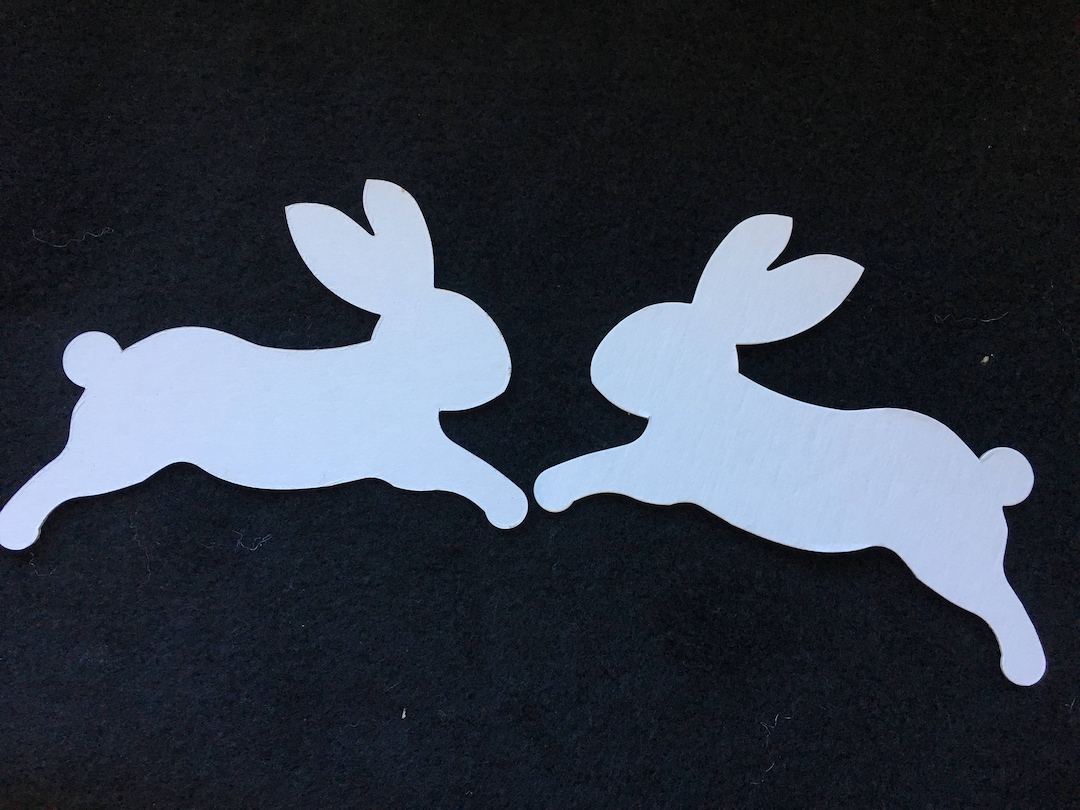 DIY Bunny Rabbit Blank Chipboard-alterable White Bunny Rabbit Decor ...