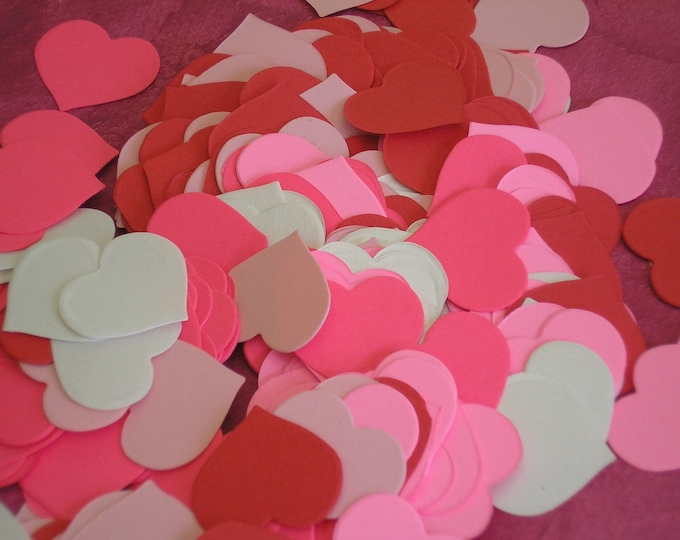 Pre-cut Paper Hearts-choose Your Size Heart- Pink-white-red Paper Card ...