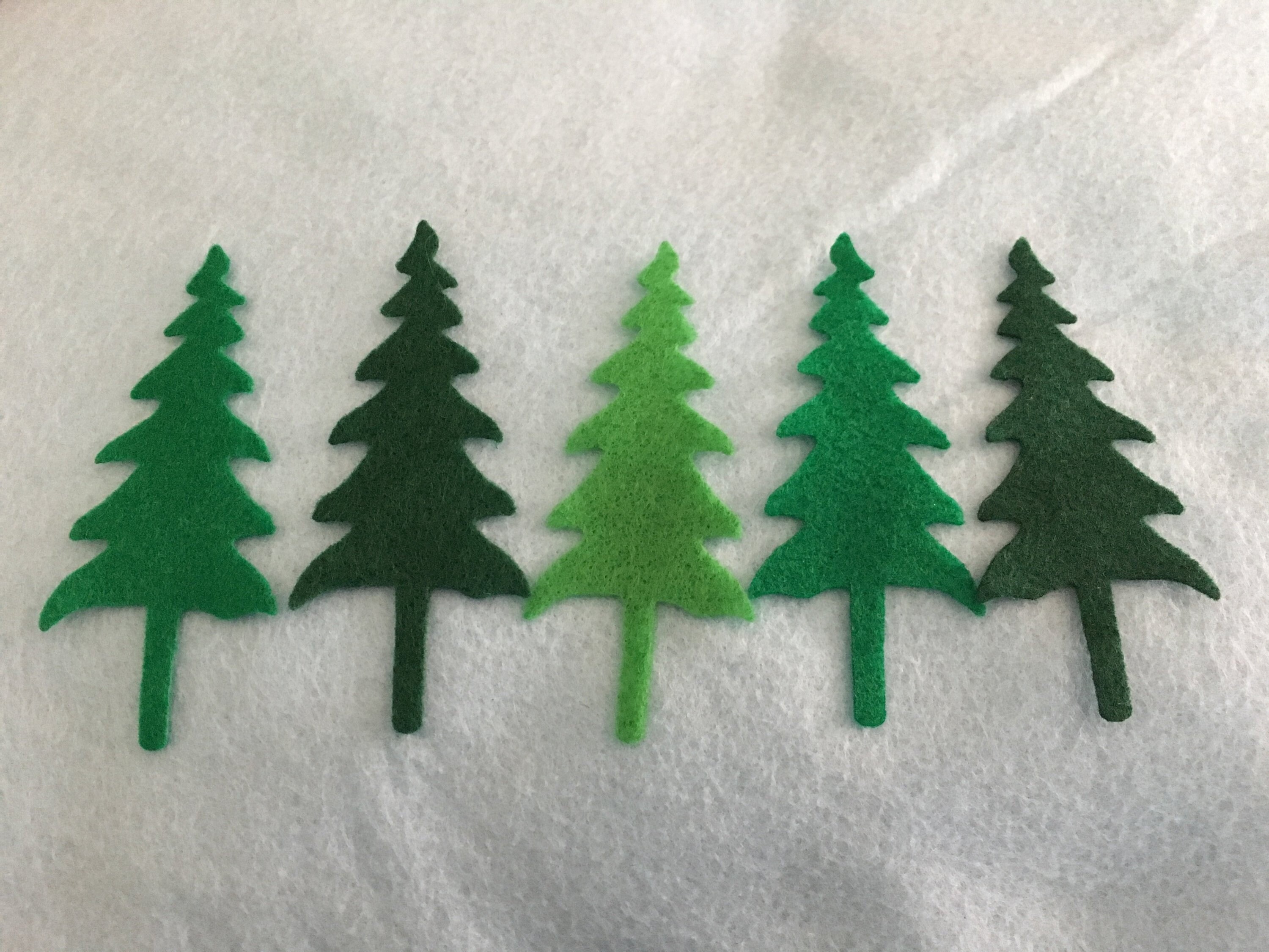 Evergreen Felt Trees-50 Piece Die Cut Felt Trees-Green Pine - Etsy.de