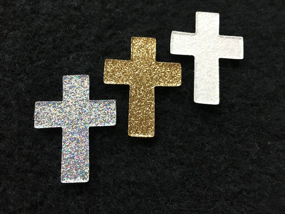 Cross Glitter Stickers-documented Faith Cross Stickers-glitter - Etsy
