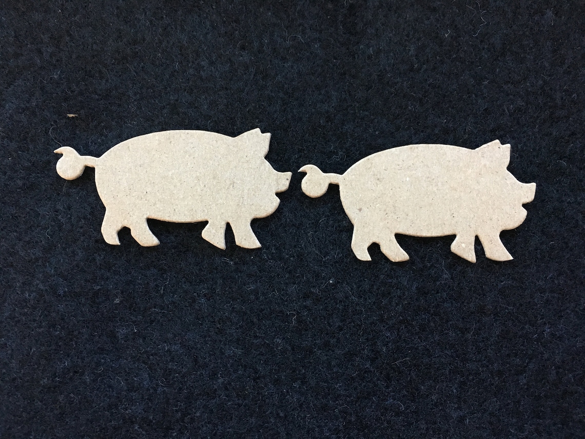 Pig Blanks-diy Chipboard-alterable Chipboard - Etsy