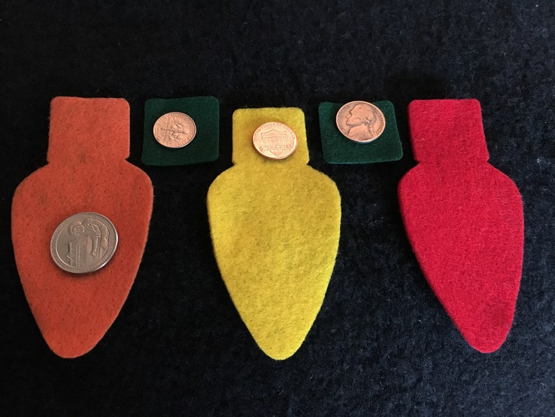 Classic Christmas Lights-15 Felt Die Cut Light Bulbs DIY - Etsy