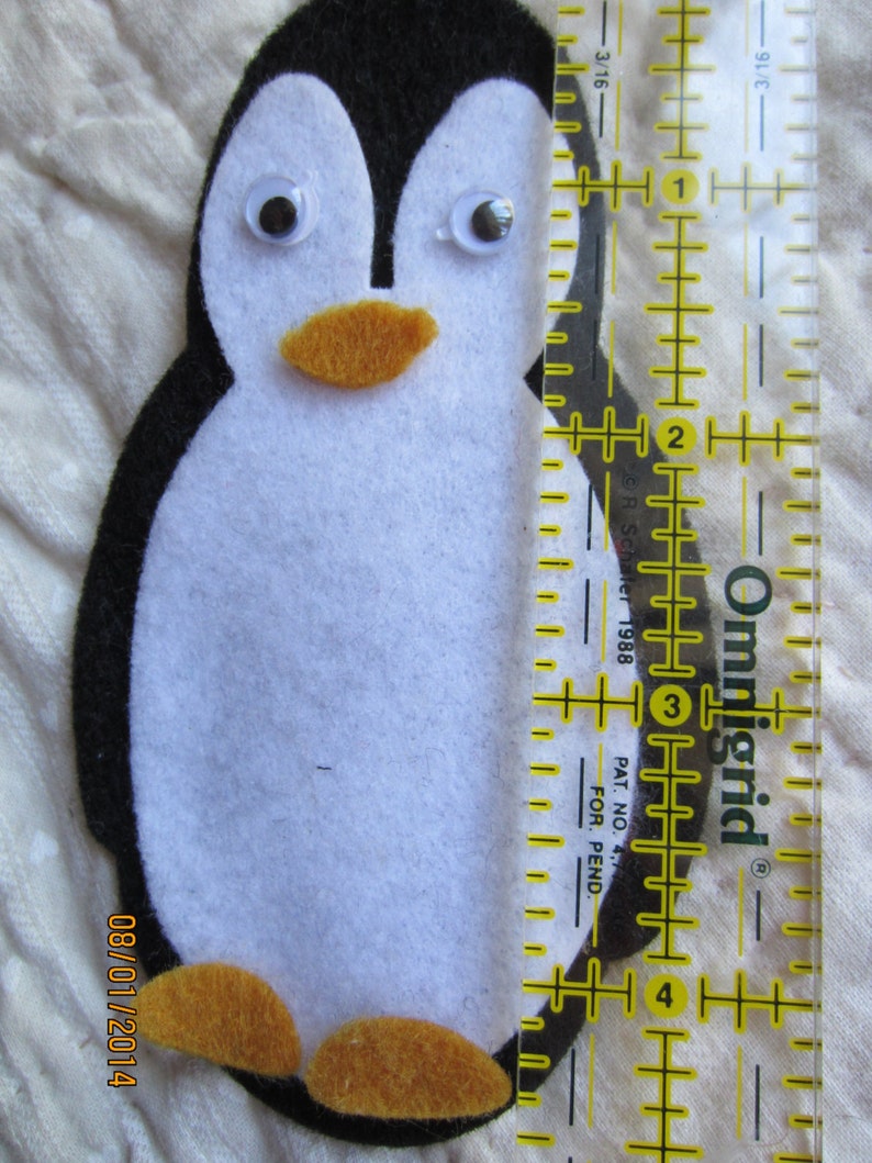 Felt Penguin Applique Kit: DIY Christmas Ornament Craft (no Sew) - Etsy
