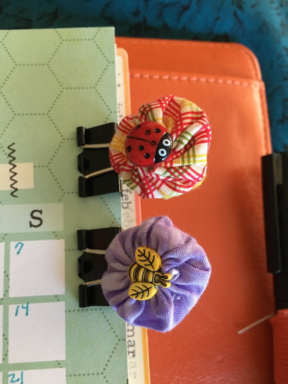 Cute Binder Clips-ladybug Bee Paper Clip Bookmark-handmade | Etsy