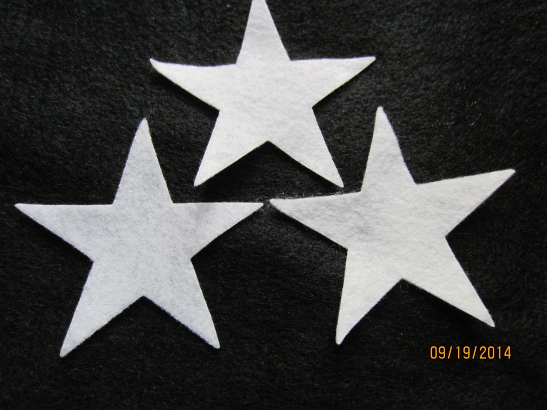Iron on Felt Stars: 3 Inch White Appliques - 25 Pcs - Etsy