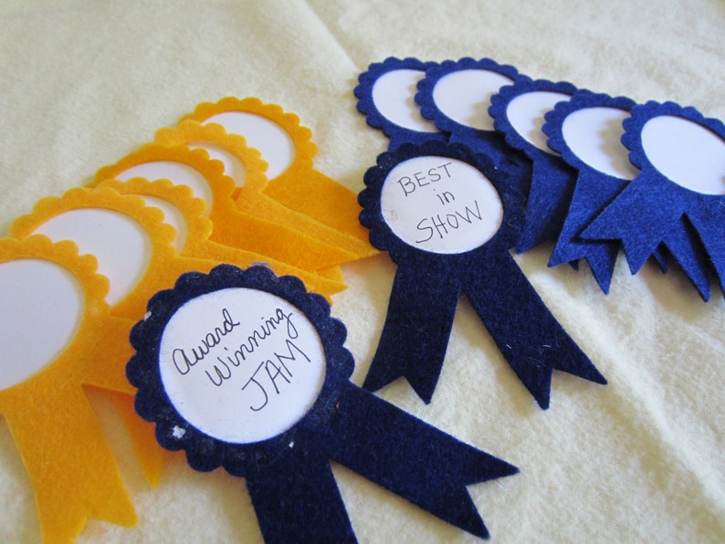 Prize Ribbons First Place-blue and Gold AWARD Ribbon-felt - Etsy