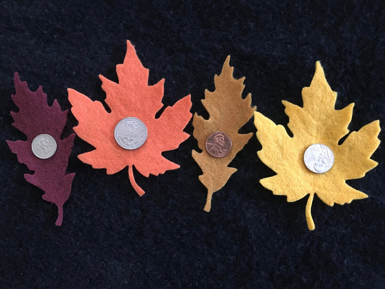 Autumn Leaves-felt Fall Leaves-felt Maple Leaf-felt Oak | Etsy