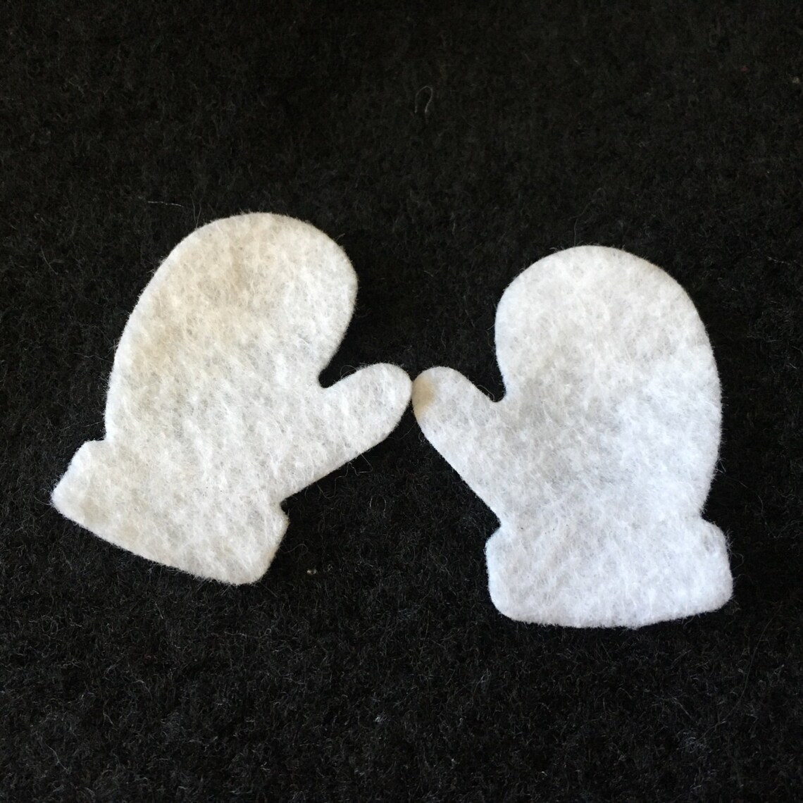 Felt White Mittens-wax Dipping Mittens-mitten Die Cuts-pre Cut - Etsy