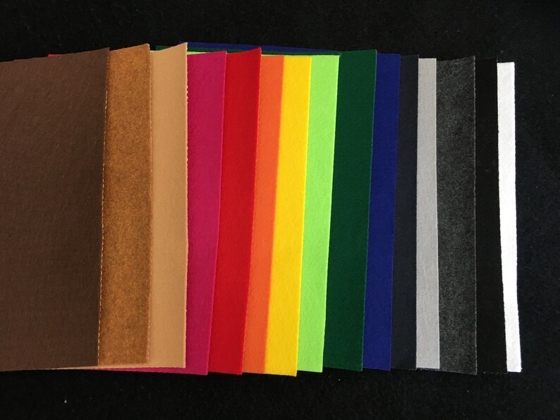 Sticker Felt Sheets-9x12 Individual Felt Sheets-choose Own - Etsy