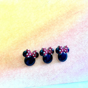 Mickey and Minnie Mouse Buttons-cartoon Mice Embellishments-iconic ...