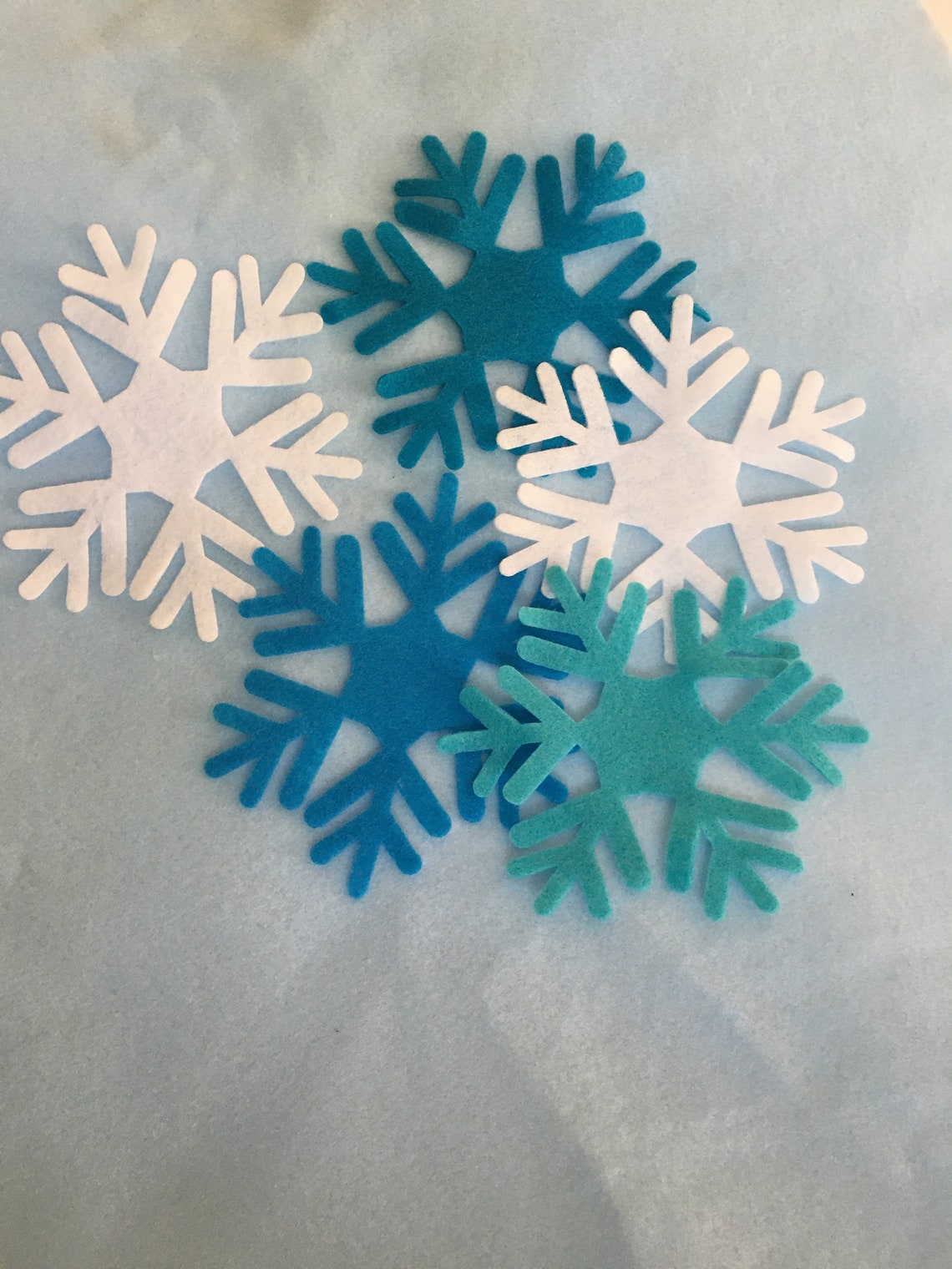 Felt Snowflake2-Five Inch Classic Snowflake-Die Cuts-Winter | Etsy