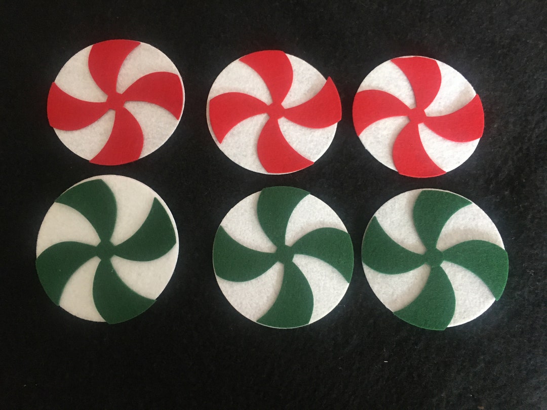 Peppermint Candy-stiffened Felt-peppermint Swirl Candies-christmas ...