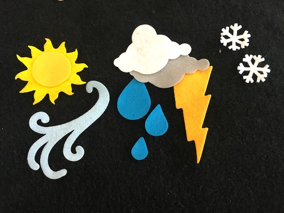 Felt Weather Shapes-diy Kits for Weather Study-weather - Etsy