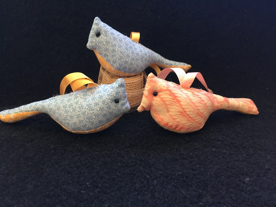 SALE- Handmade Fabric Bird-bird Stuffy Plush-gifts-farmhouse Style ...