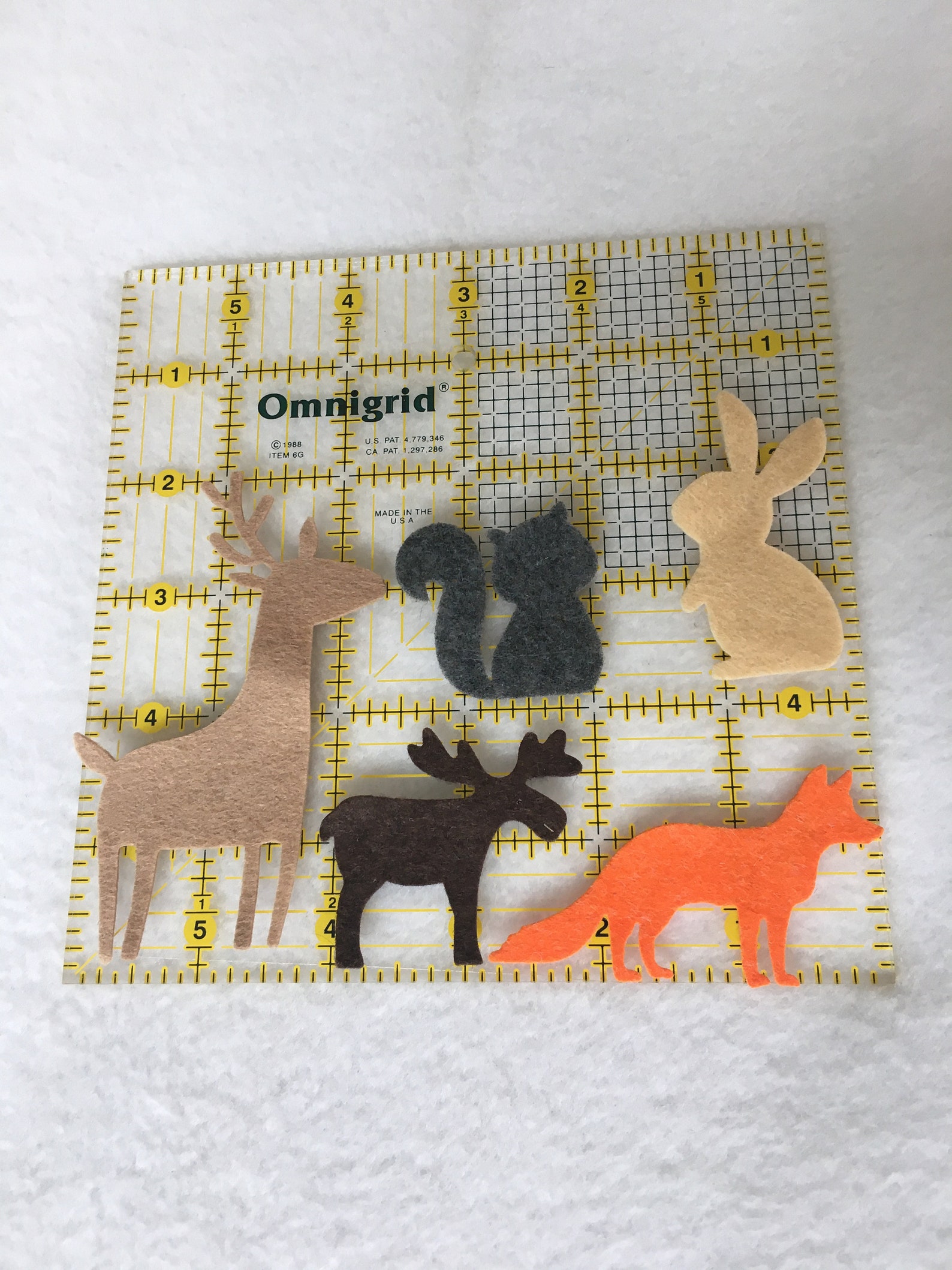 Wool Felt Woodland Animal-forest Friends-felt Deer-squirrel-fox-moose ...