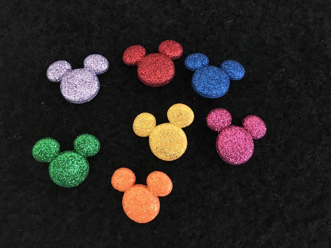 Glitter Mouse Ears Buttons-cartoon Mice Embellishments-iconic Mouse ...