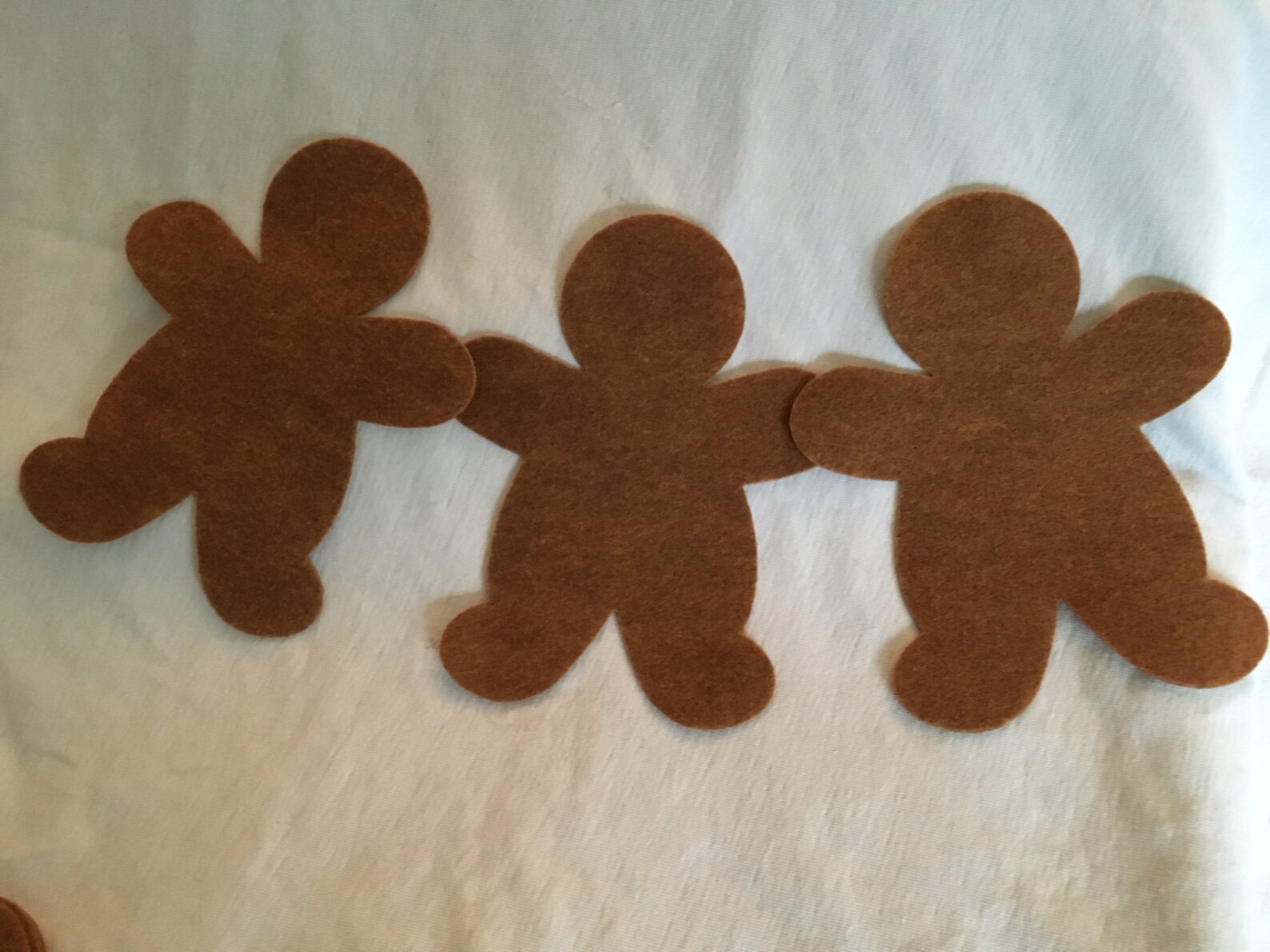 Large Felt Gingerbread Men Shapes-holiday-felt Cookies-costume ...