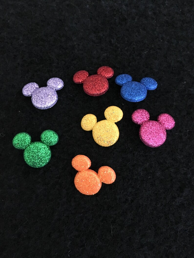Glitter Mouse Ears Buttons-cartoon Mice Embellishments-iconic - Etsy