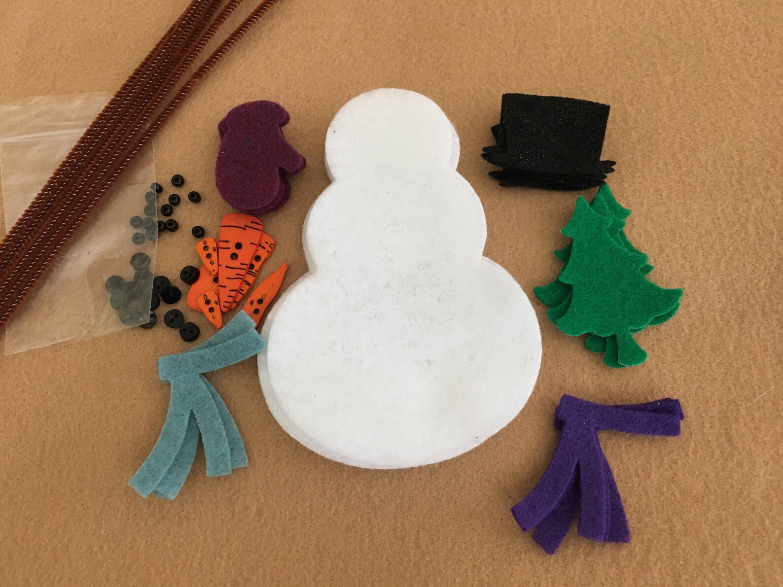 DIY Felt Snowman Ornaments Kits-diy Maker Holiday Craft - Etsy