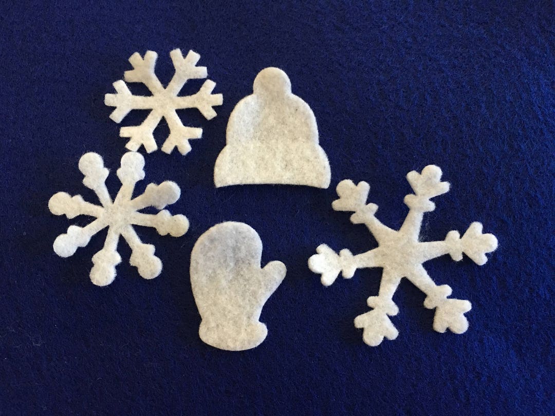 Winter Wonderland-felt Shapes-wax Dipping Felt Samples-bible Journaling ...