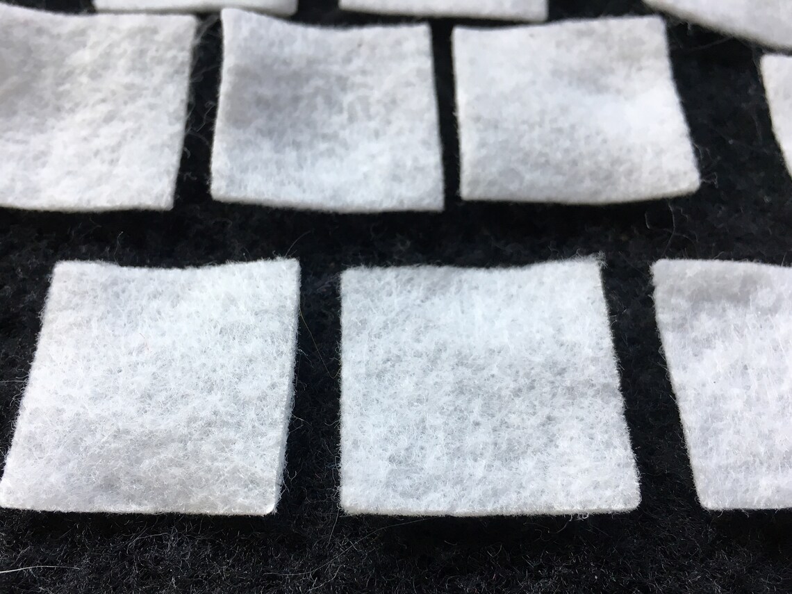 50-mini Felt Squares-wax Dipping Squares-1 Inch Square-hair | Etsy